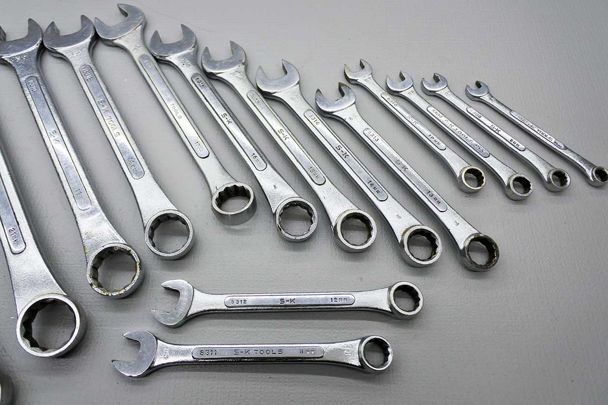 S K USA Metric Spanner Set Sizes 7-22mm - The Tool Exchange AU