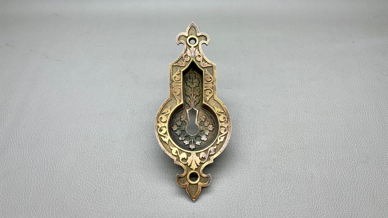 Rare Brass Escutcheon Lock Surround - The Tool Exchange AU