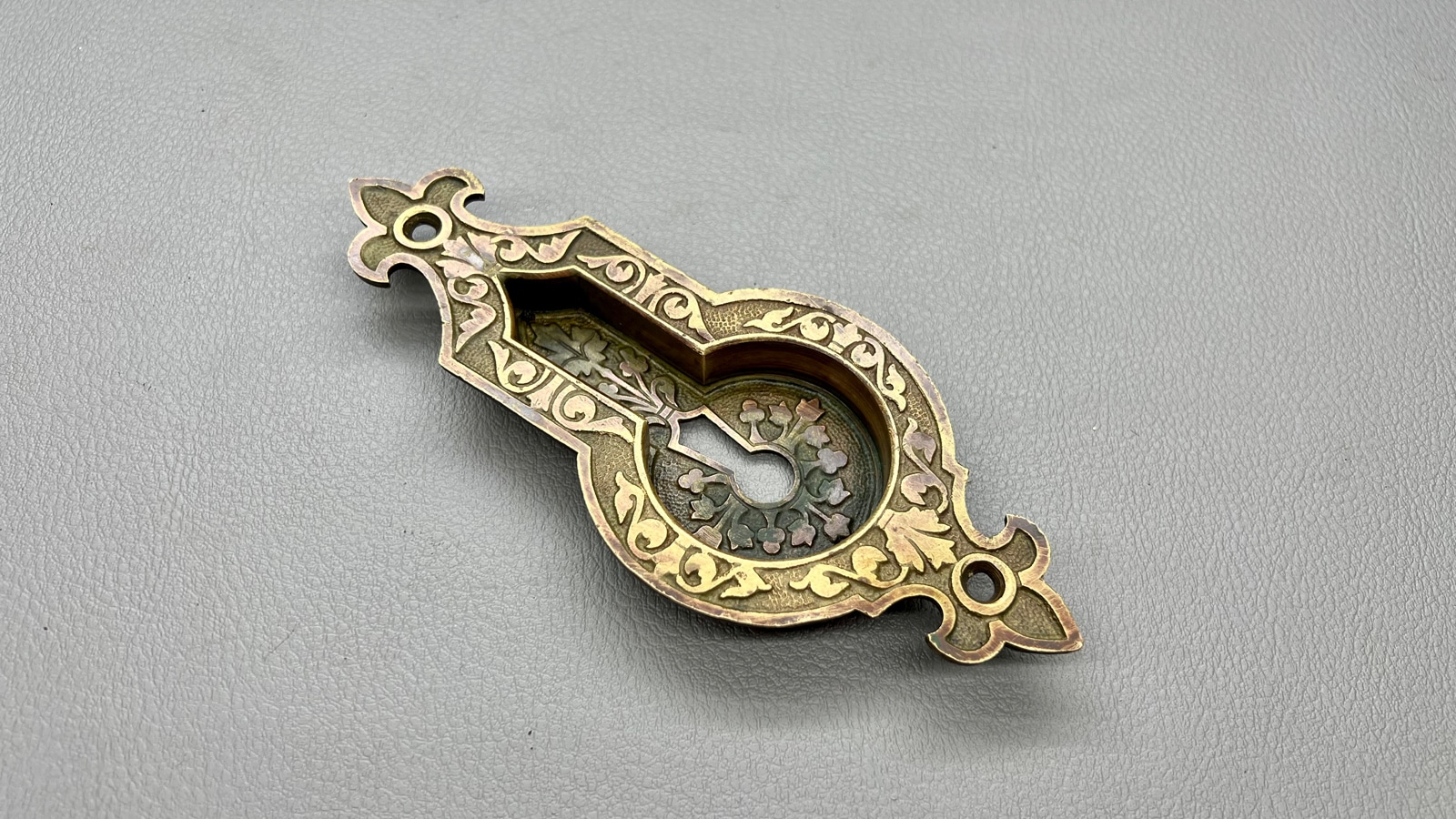 Rare Brass Escutcheon Lock Surround - The Tool Exchange AU